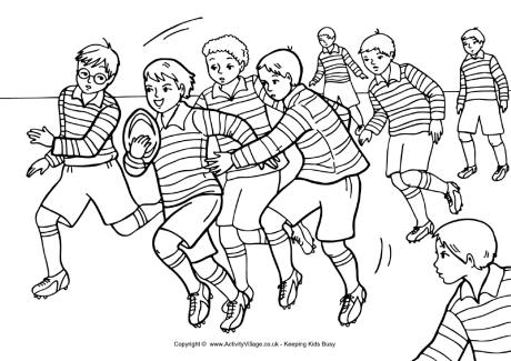 Rugby Colouring Pages | Activity Village