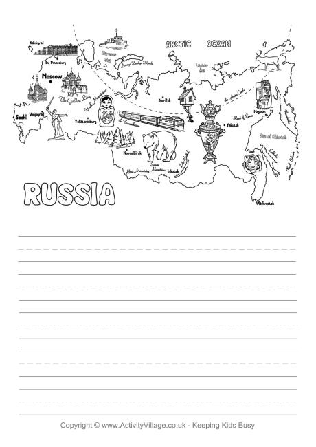 Russia Map Story Paper | Activity Village