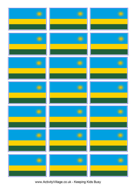Rwanda Flag Printable | Activity Village