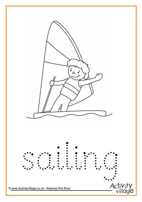 Sports Word Tracing Worksheets | Activity Village