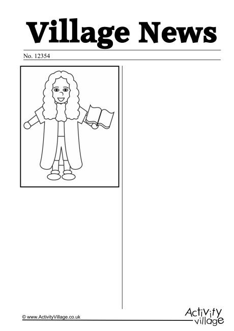 Famous People Newspaper Writing Prompts | Activity Village