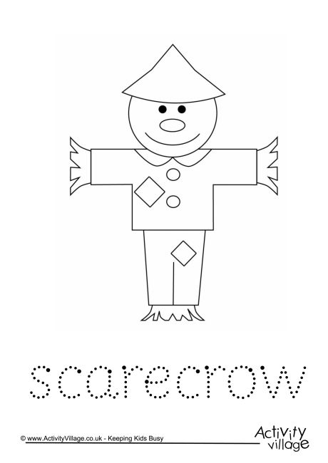 Scarecrow Word Tracing | Activity Village