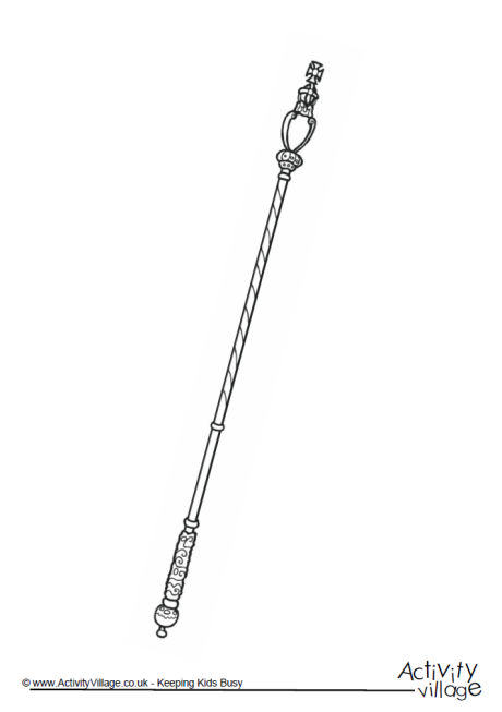 Sceptre Colouring Page 1 | Activity Village