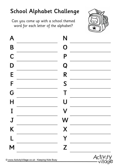 Alphabet Challenge Puzzles | Activity Village