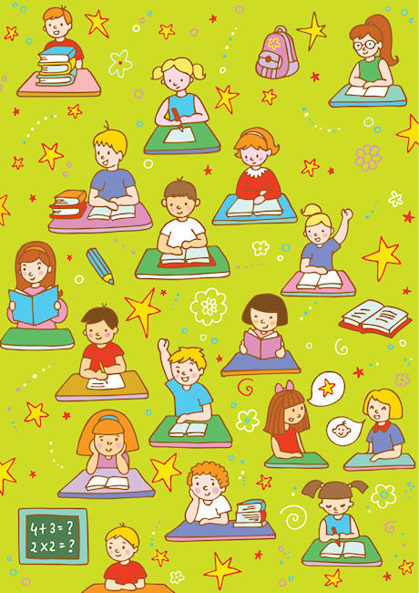 Printable School Scrapbook Paper