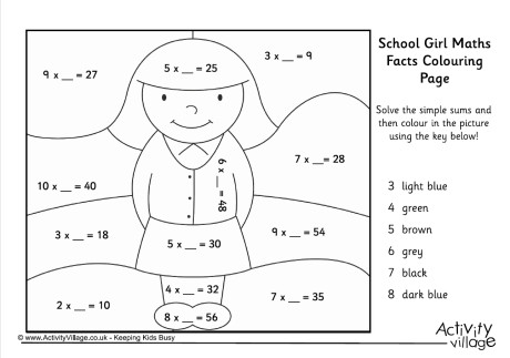 Maths Facts Colouring Pages | Activity Village