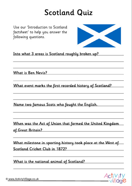 Learn About Scotland | Activity Village