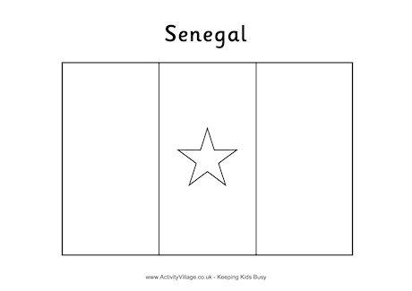 Senegal Flag Colouring Page | Activity Village
