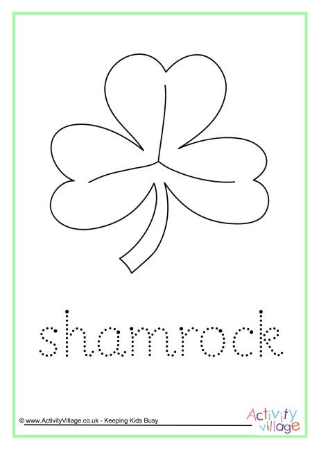 Shamrock Word Tracing | Activity Village