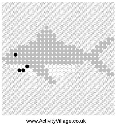 Shark Fuse Bead Pattern 2 For Kids