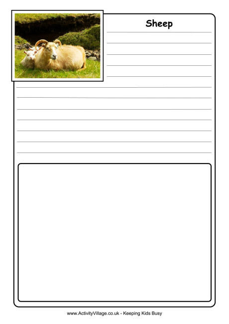Animal Notebooking Pages | Activity Village