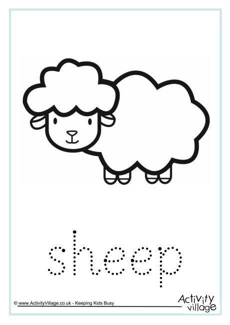 Sheep Word Tracing | Activity Village