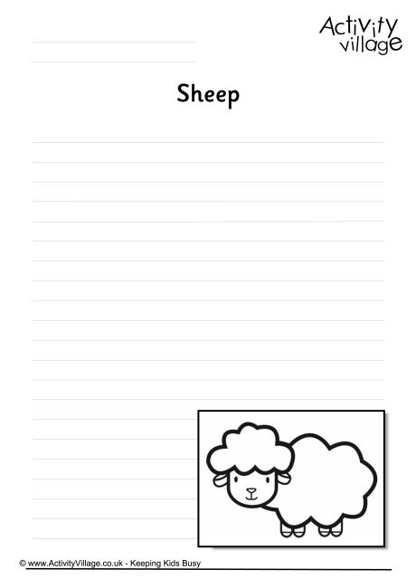Farm Animal Writing Pages | Activity Village