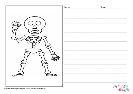 Skeleton Story Paper | Activity Village