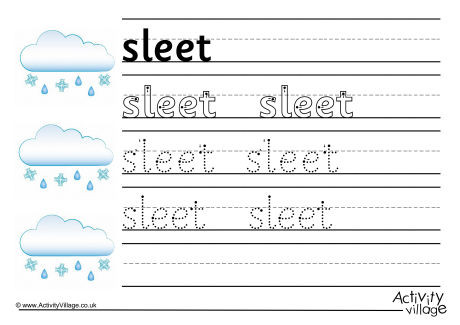 Weather Handwriting Worksheets | Activity Village