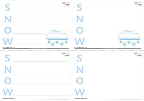 Winter Acrostic Poem Printables | Activity Village