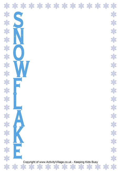 Snowflake Worksheets | Activity Village