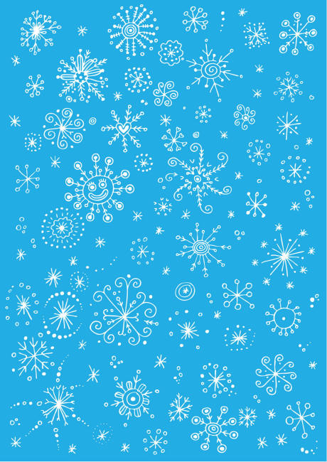 Snowflake Scrapbook Paper - Light | Activity Village
