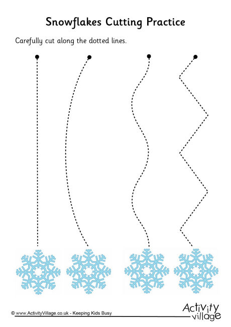 Snowflakes Cutting Practice | Activity Village