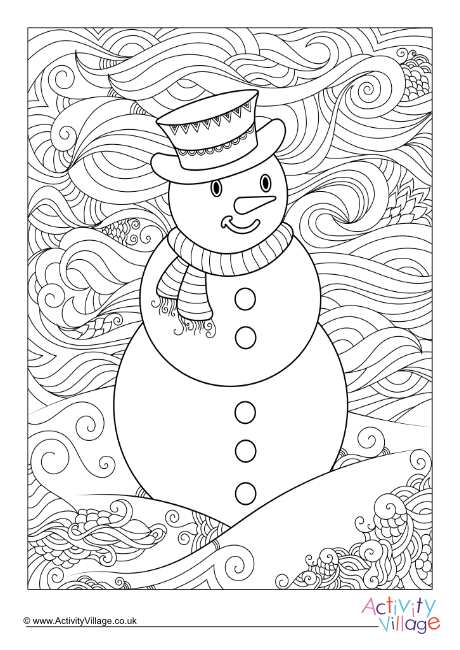 Snowman Colouring Pages | Activity Village