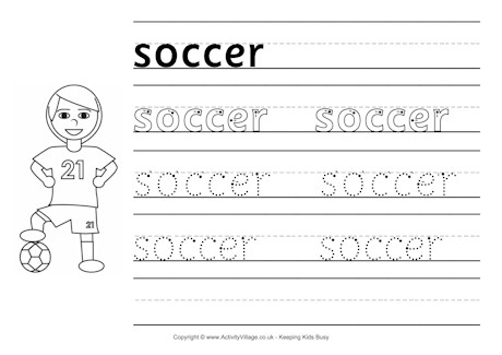 Sports Handwriting Worksheets | Activity Village