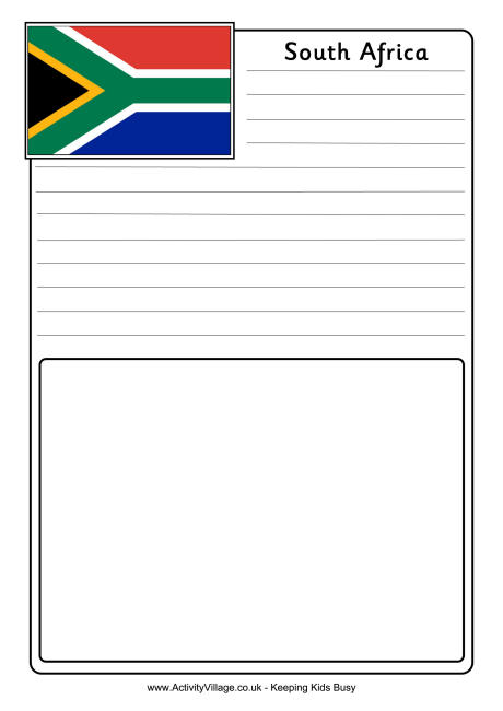 South Africa Flag Printables | Activity Village