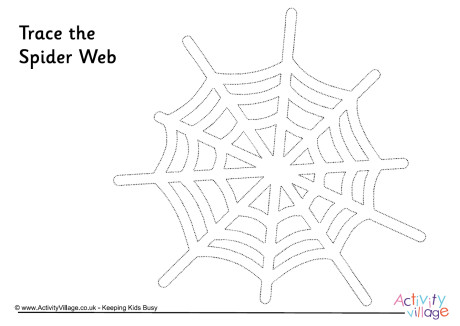Spider Web Tracing Page | Activity Village