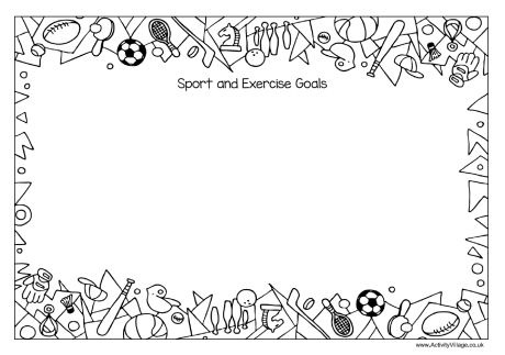 Sport and Exercise Goals Writing Frame | Activity Village