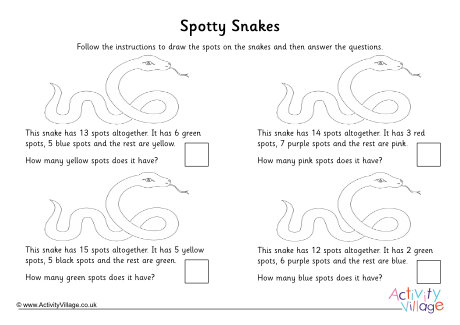 Spotty Snake Maths 2 | Activity Village