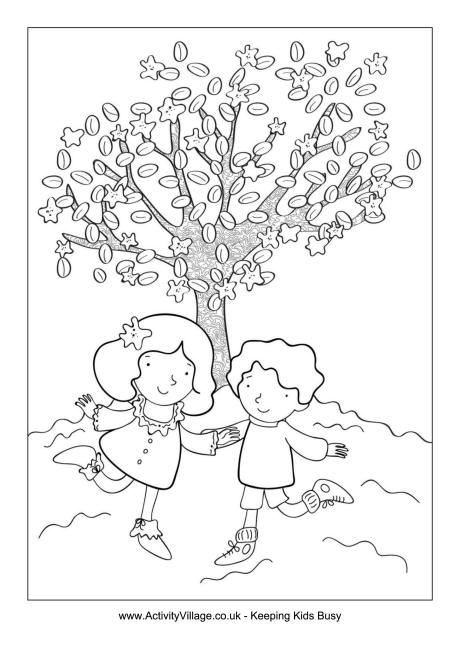 Tree Colouring Pages | Activity Village