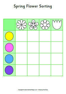 Spring Flowers Sorting Game | Activity Village