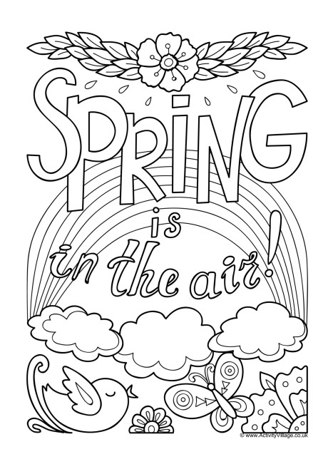Spring Colouring Pages for Kids
