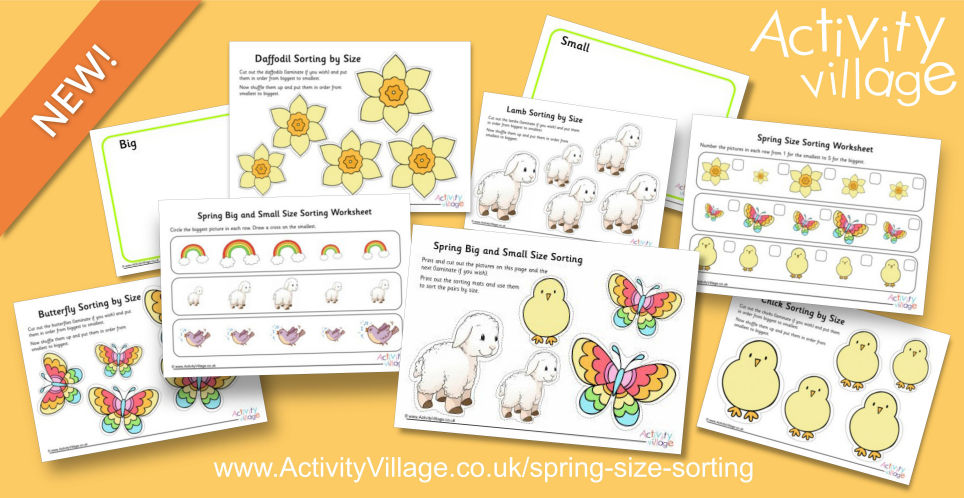 New Spring Size Sorting Activities | Activity Village