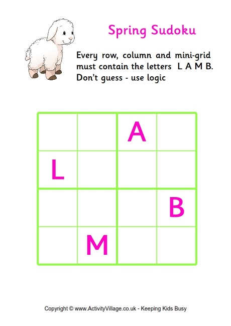 Spring Sudoku - Easy | Activity Village