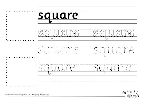 Shape Handwriting Worksheets | Activity Village