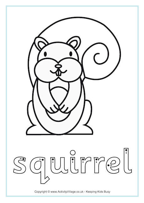 Squirrel Worksheets | Activity Village