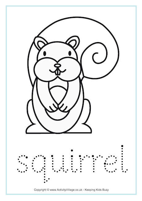 Squirrel Worksheets | Activity Village