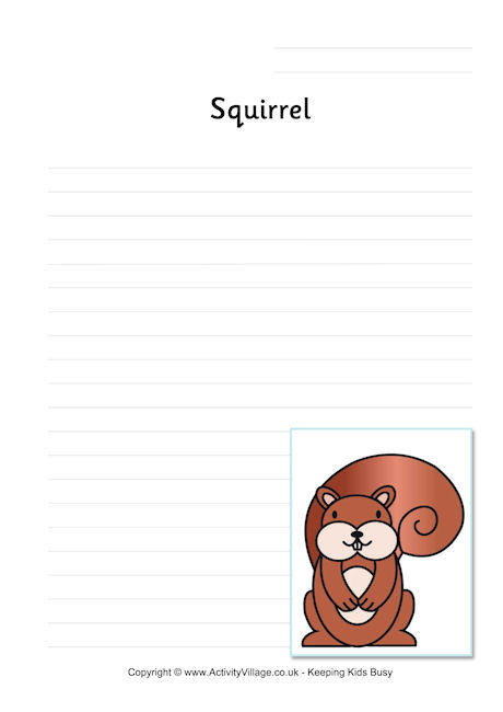 Squirrel Worksheets | Activity Village
