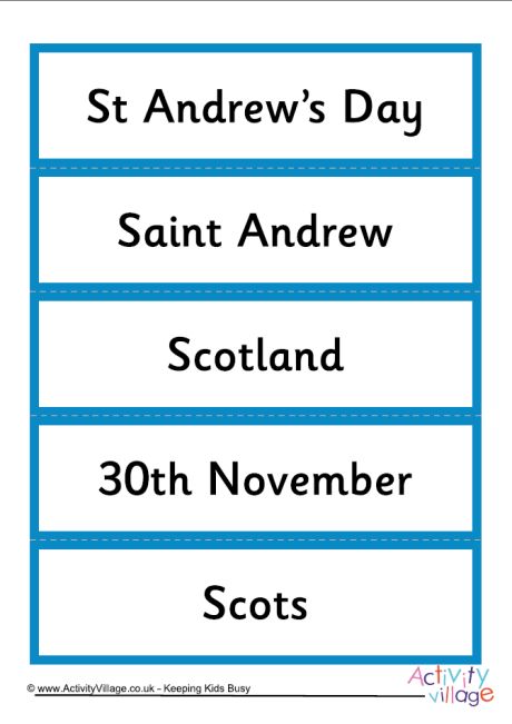 St Andrew's Day Printables | Activity Village