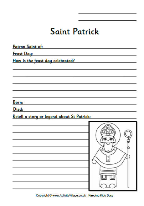Saint Patrick | Activity Village
