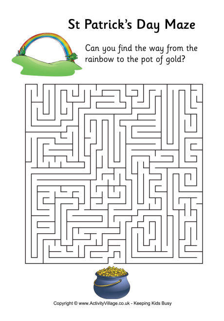 St Patrick's Day Mazes | Activity Village