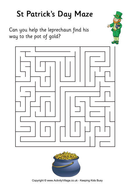 St Patrick's Day Mazes | Activity Village