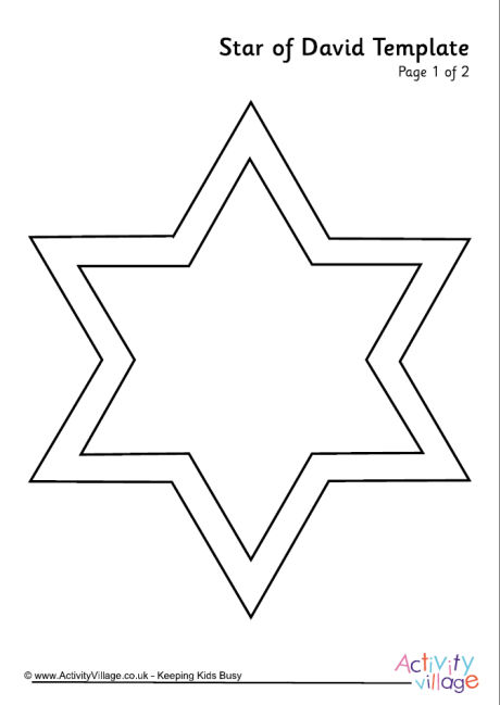 Star of David Template | Activity Village