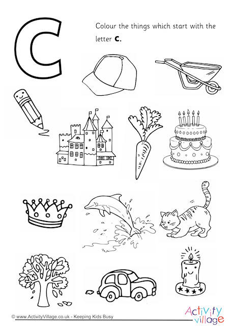 Initial Letter Colouring Pages | Activity Village