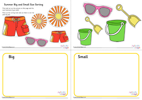 Sorting Activities - Printables for Kids