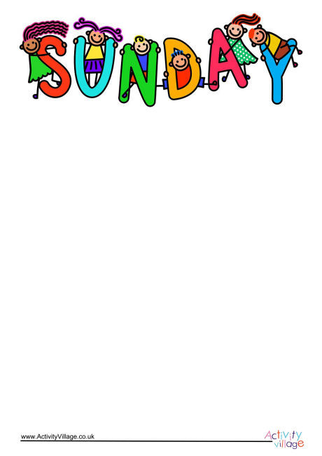 Sunday Writing Paper | Activity Village