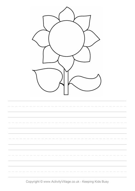 Sunflower Story Paper | Activity Village