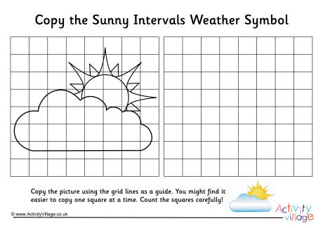 Sunny Intervals Weather Symbol Grid Copy | Activity Village