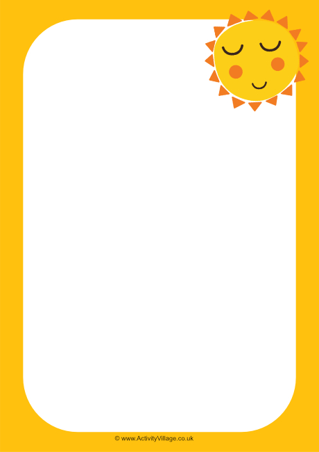 Summer Writing Frames | Activity Village