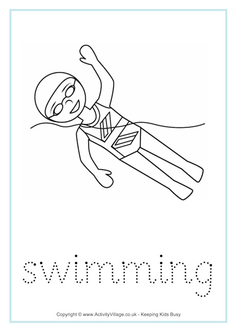 Swimming Printables | Activity Village